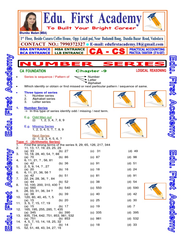 Number Series | PDF | Mathematics | Arithmetic