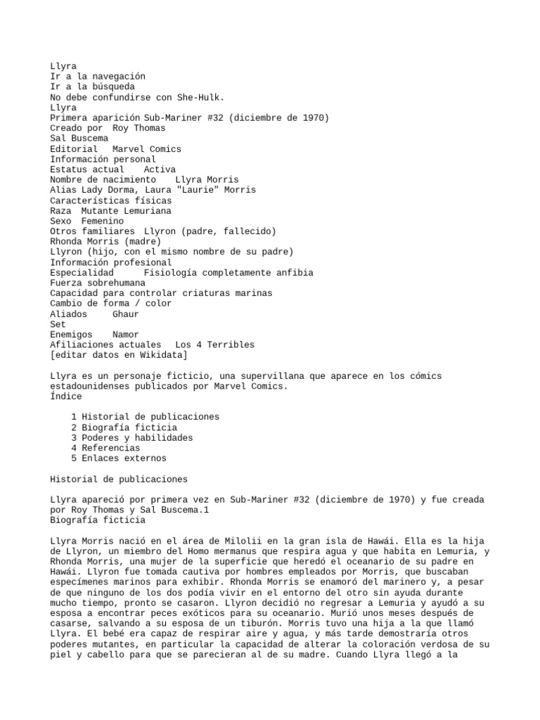 Llyra 2022 | PDF | Personajes de Marvel Comics | Comics Marvel