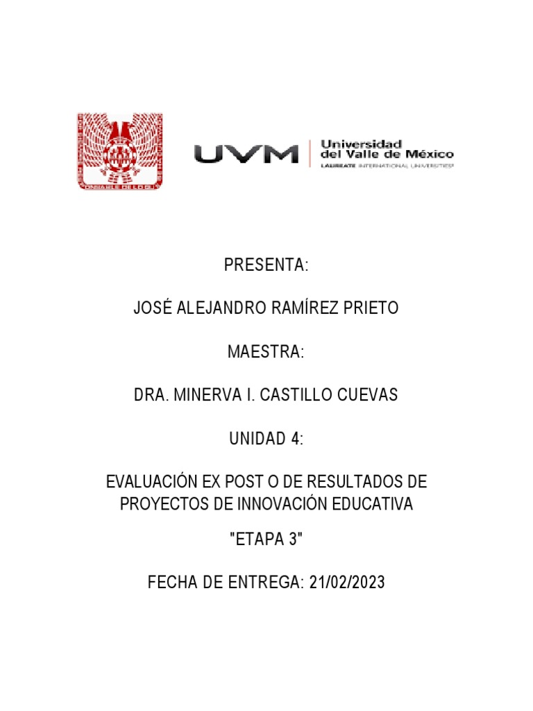 Evaluación de Proyecto Educativo UVM | PDF | Evaluación | Enseñando