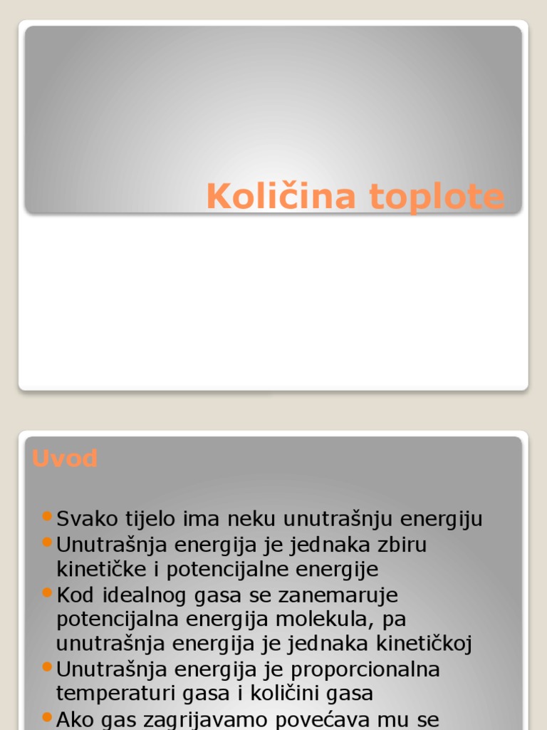 Količina Toplote | PDF