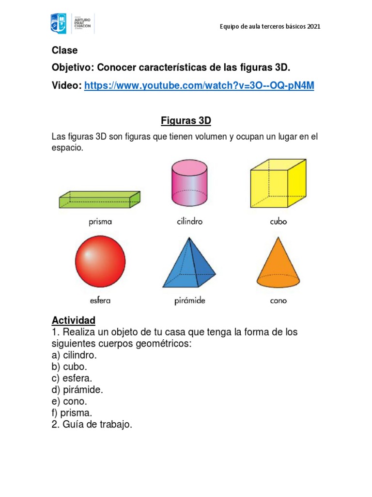 Características y Actividades de Figuras 3D | PDF