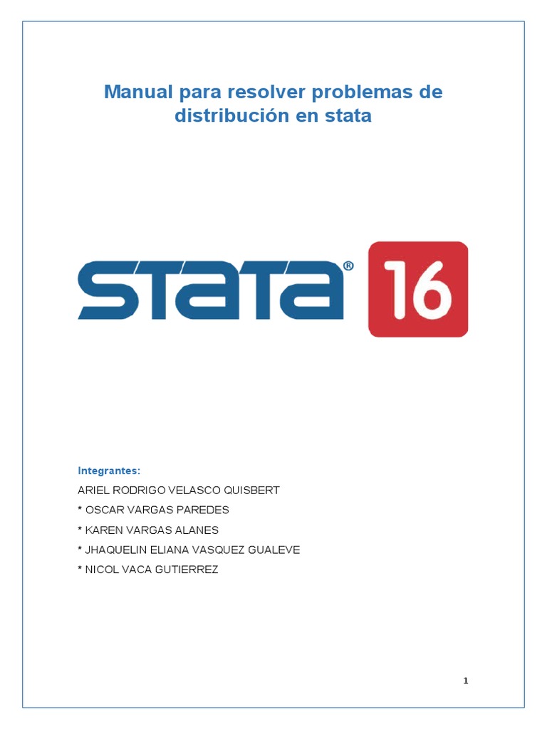 Manual de Stata 16 | PDF