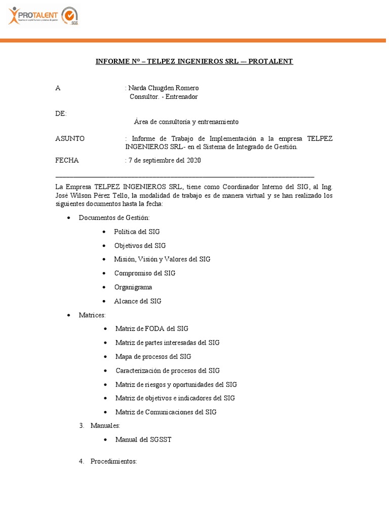 Informe Detallado | PDF