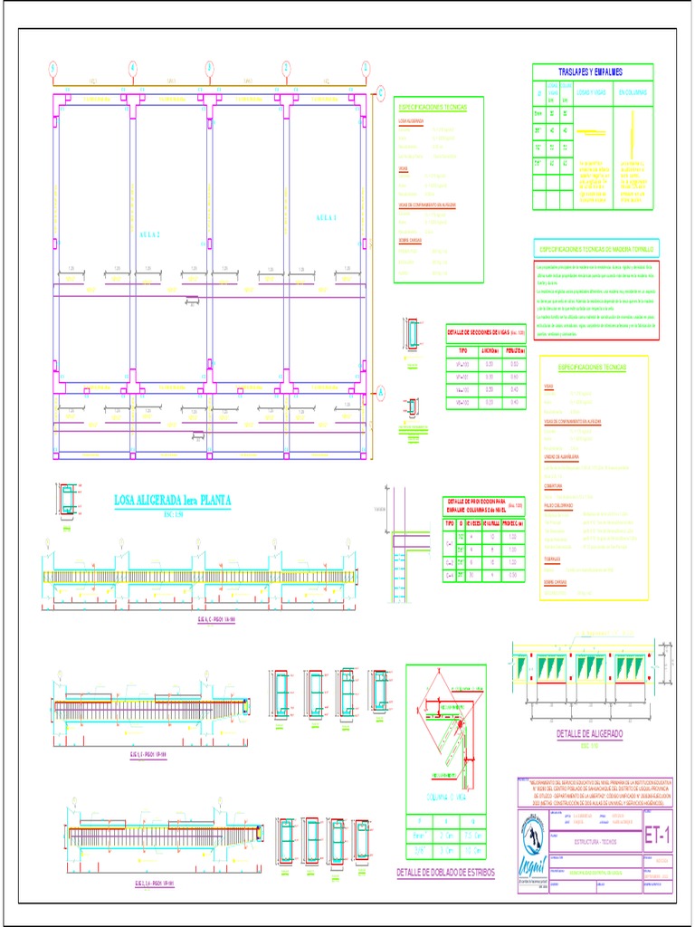 11.ESTRUCTURAS, EC 1, EC 2, ET 1, ET 2, EE 1, ED 1, ED A0 Detalles Model | PDF | Construyendo ...