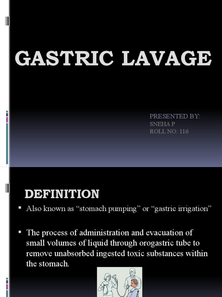 Gastric Lavage: Procedure and Indications | PDF | Diseases And ...