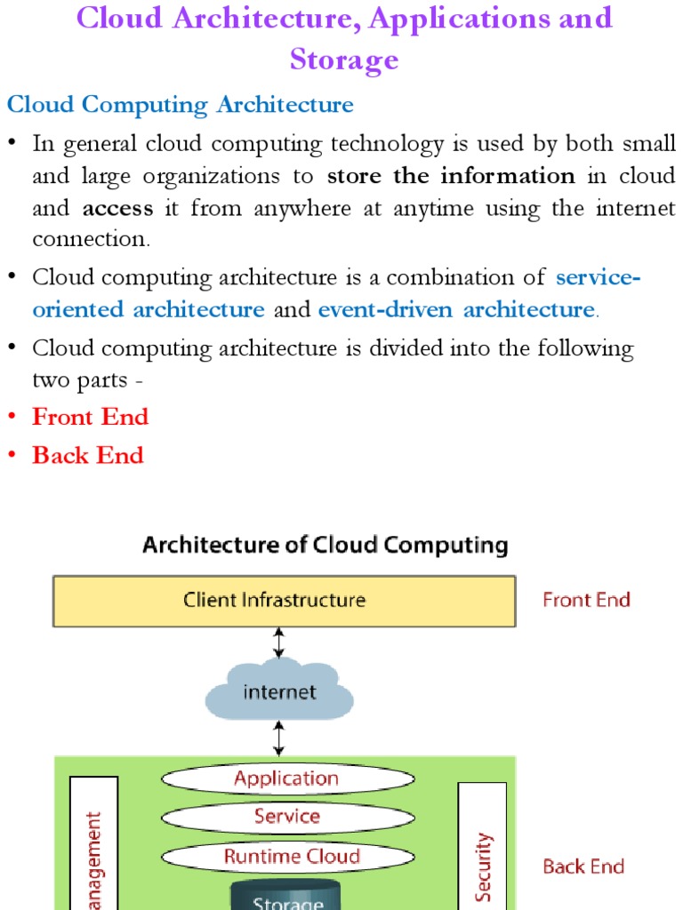 Cloud Architecture and Storage | PDF | Computers