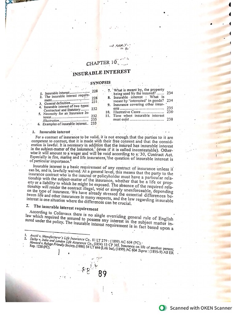 Insurable Interest | PDF