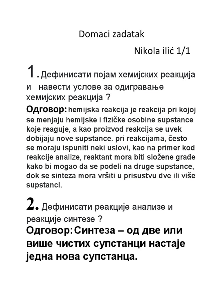 Domaci Zadatak Nikola Ilić 1/1 | PDF