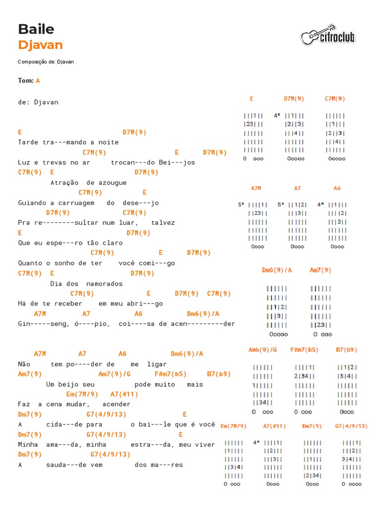 Cifra Club - Djavan - Baile | PDF