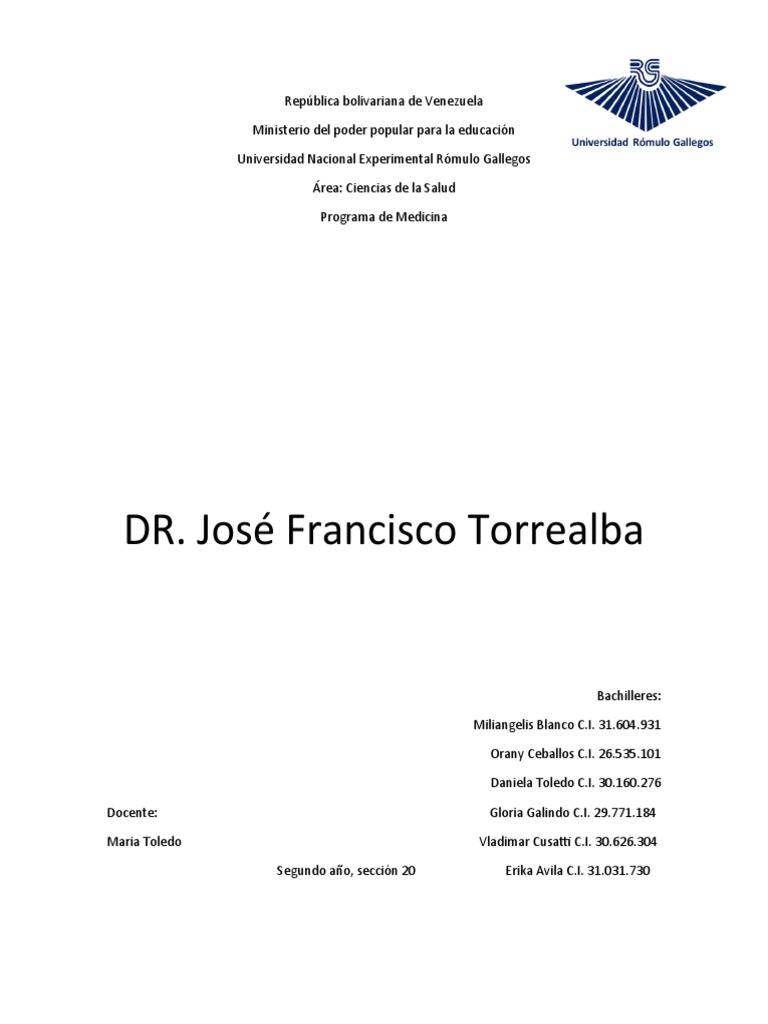 Jose Francisco Torrealba | PDF | Venezuela | Ciencias de la Salud