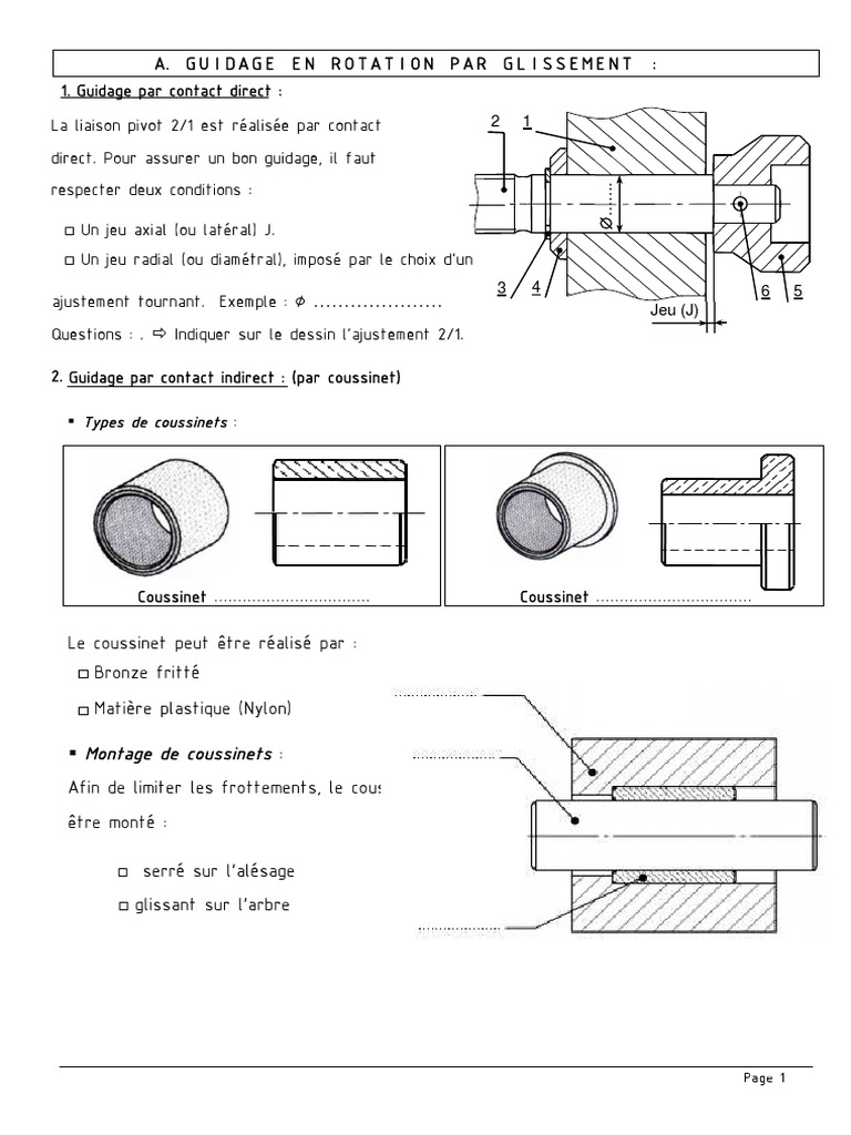 Types de Coussinets | PDF | Friction | Machine