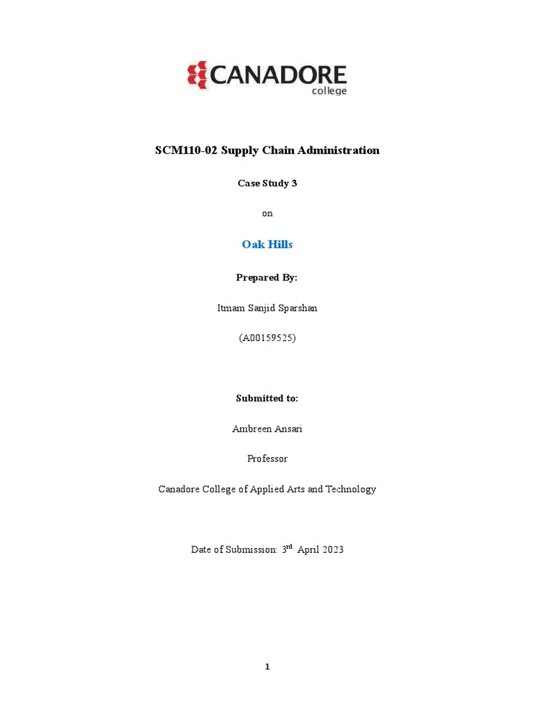 Case Study 3 (A00159525) | PDF | Lean Manufacturing | Supply Chain