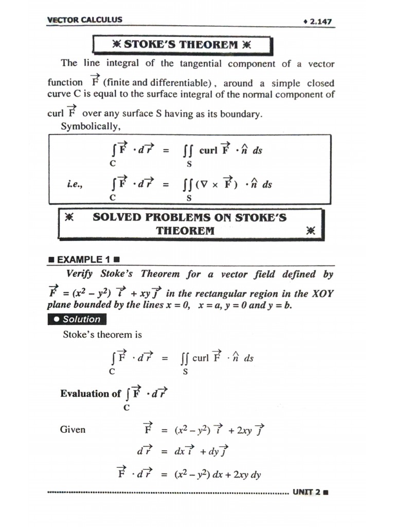 Stoke Theorem | PDF
