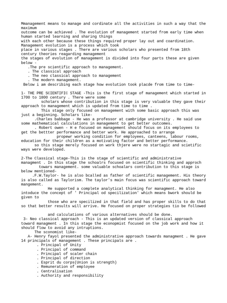 Evolution of Management | PDF | Science | Scientific Method
