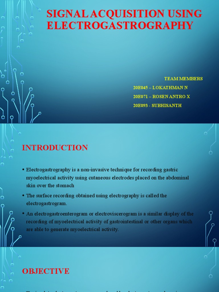 Signal Acquisition Using Electrogastrography | PDF | Clinical Medicine ...