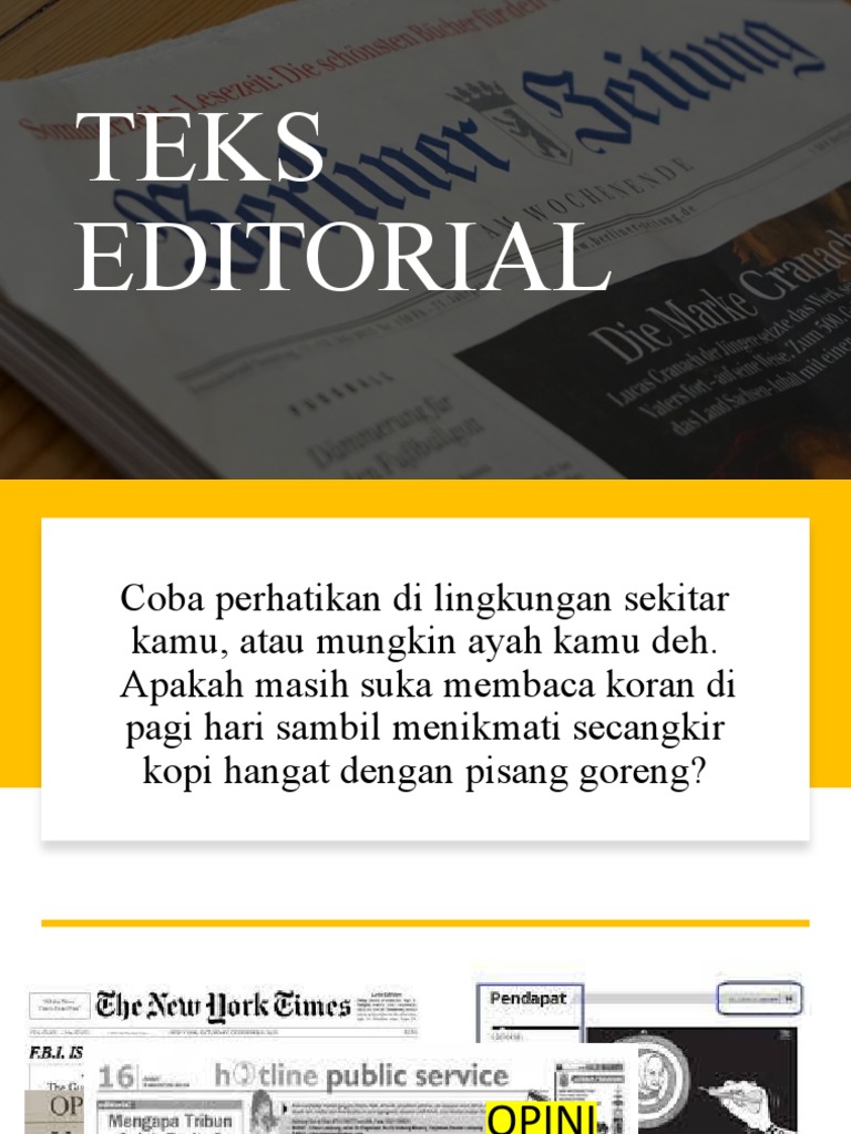 Teks Editorial | PDF | Karier & Perkembangan