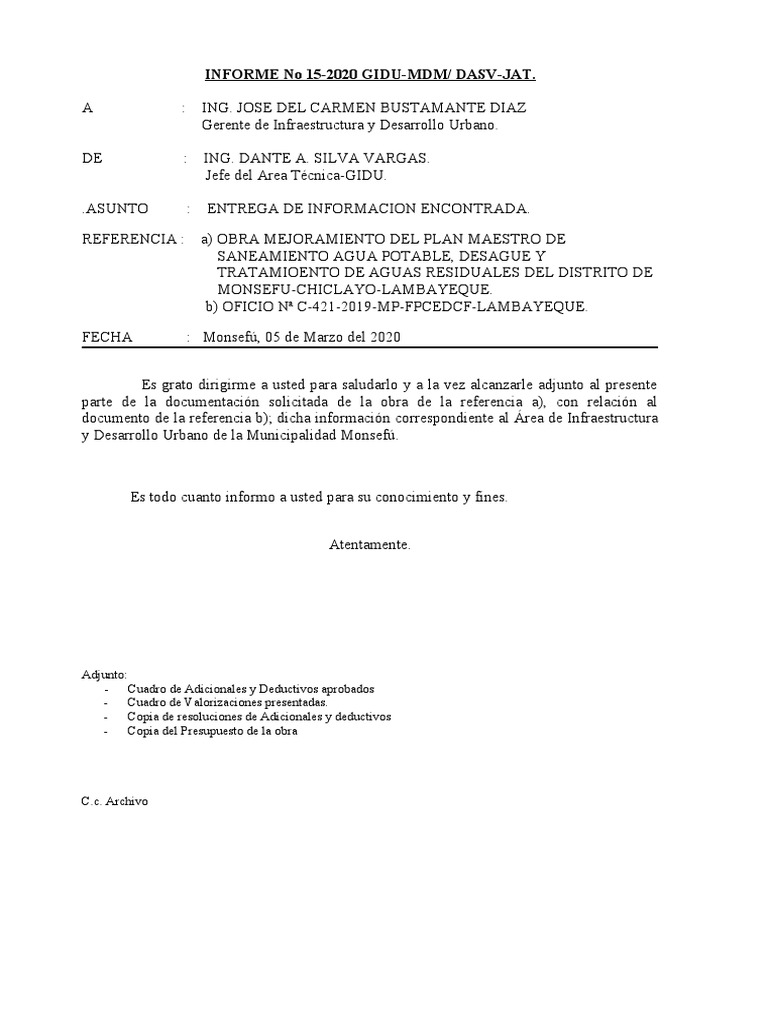 Informe Doc - Plan Maestro | PDF