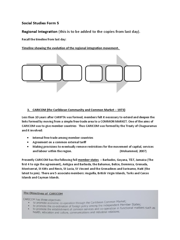 Regional Integration Form 4 Part 1b-1 | PDF | International Trade ...