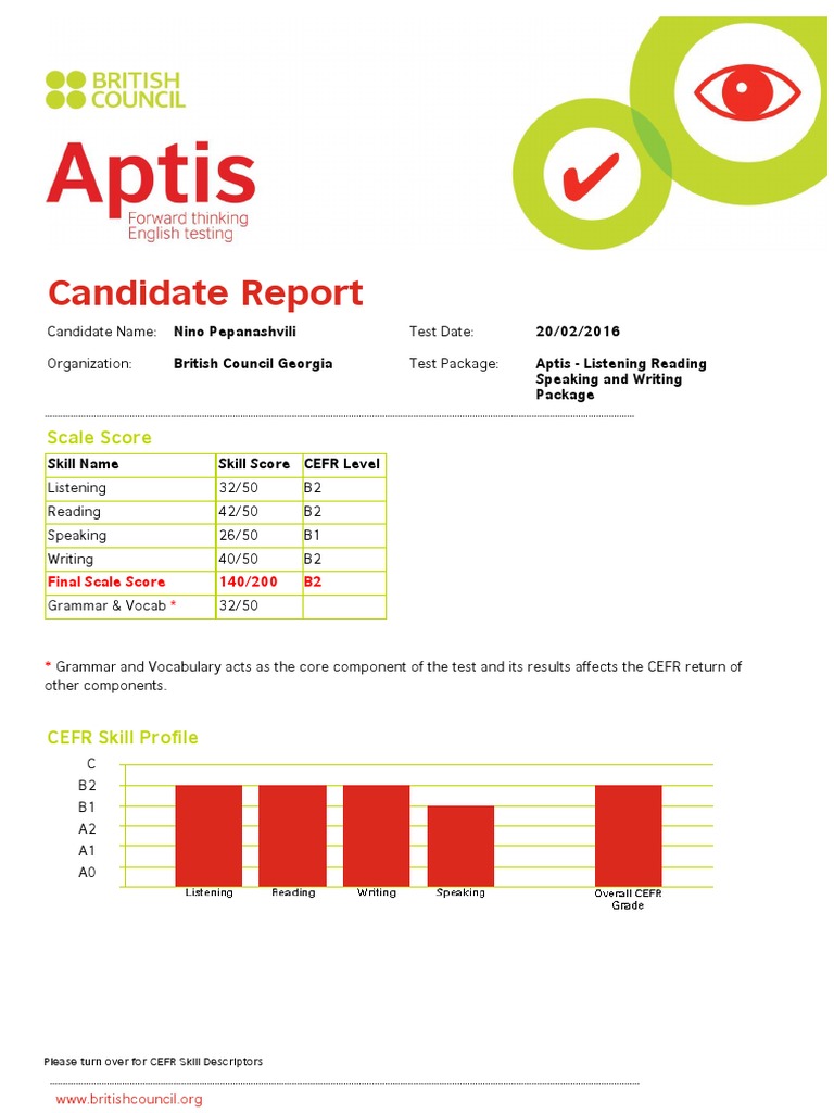 CEFR Skill Assessment Report | PDF | Speech | Linguistics
