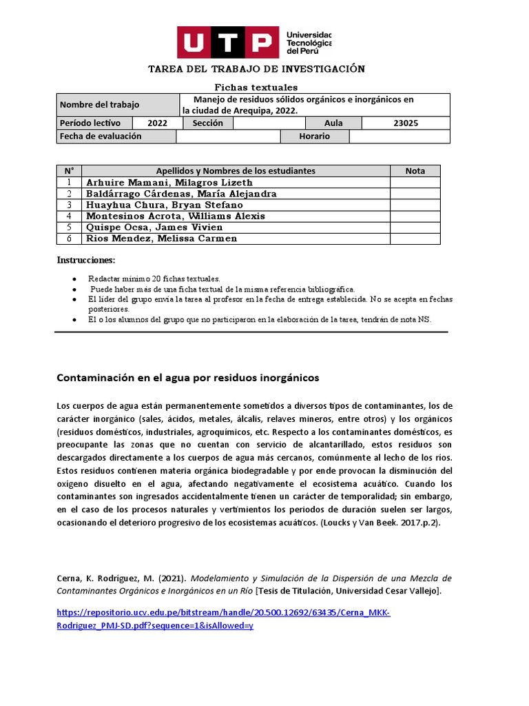 (AC-S11) Semana 11 Tarea 4 - Fichas Textuales.. | PDF | Residuos ... (AC-S11) Semana 11 Tarea 4 - Fichas Textuales.. | PDF | Residuos ...