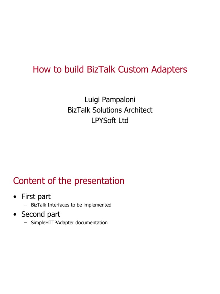 BizTalk Custom Adapters | PDF | Xml Schema | Xml BizTalk Custom Adapters | PDF | Xml Schema | Xml