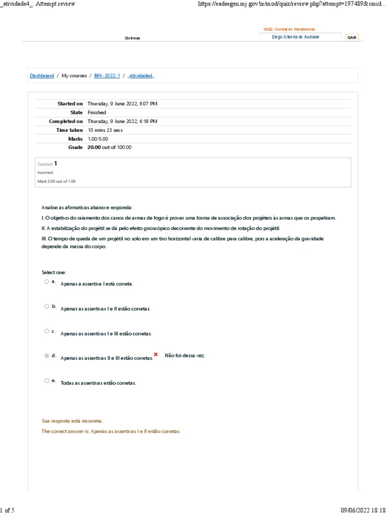 Atividade4 - Attempt Review | PDF