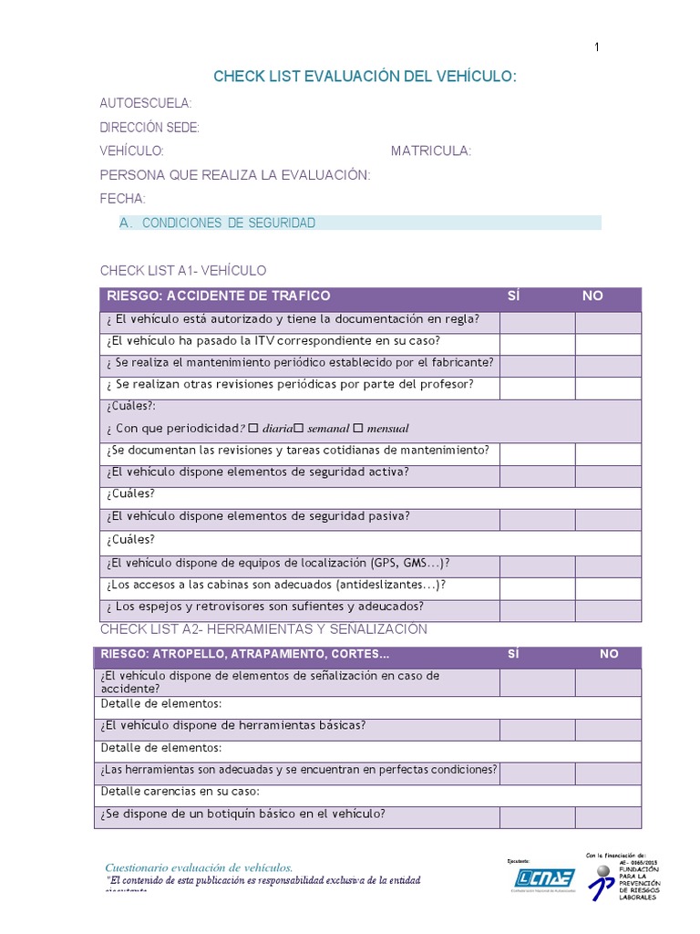 Evaluación de Seguridad en Vehículos | PDF | Factores humanos y ergonomía