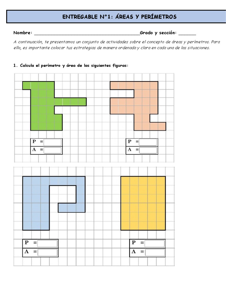 ENTREGABLE-1 - SOBRE-ÁREAS-Y-PERÍMETROS - Inclusion | PDF | Métodos y ...