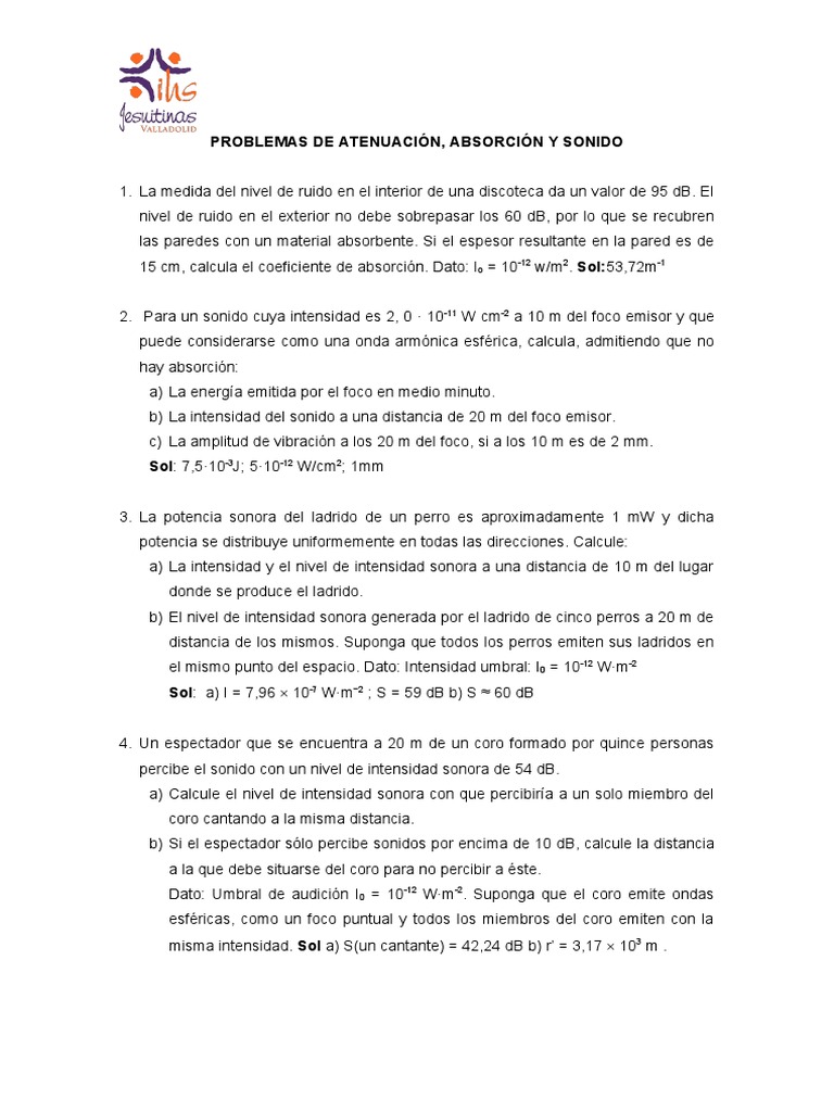 Atenuación, Absorción y Sonido | PDF | Sonido | Decibel