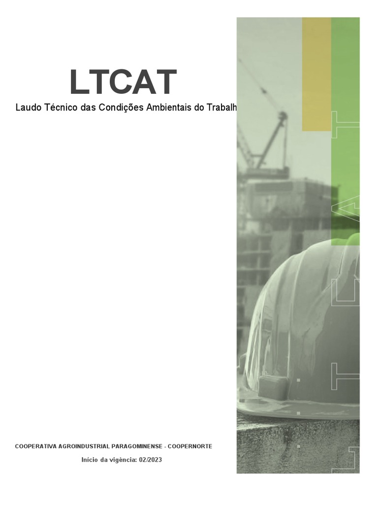 Ltcat: Laudo Técnico Das Condições Ambientais Do Trabalho | PDF ...