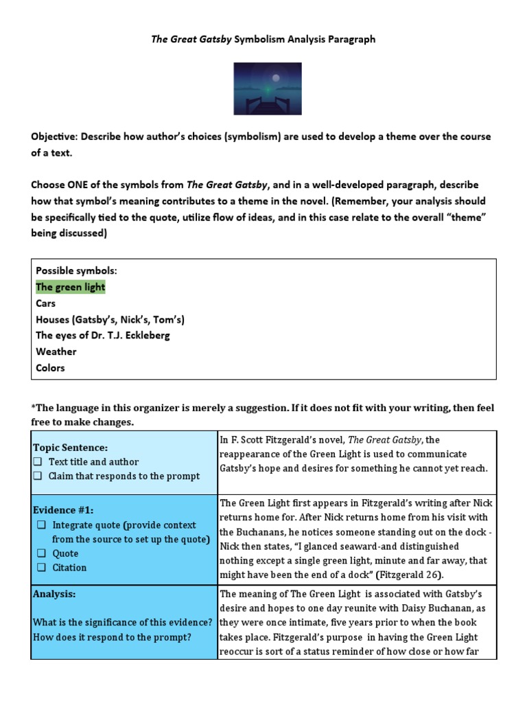 The Great Gatsby Symbols