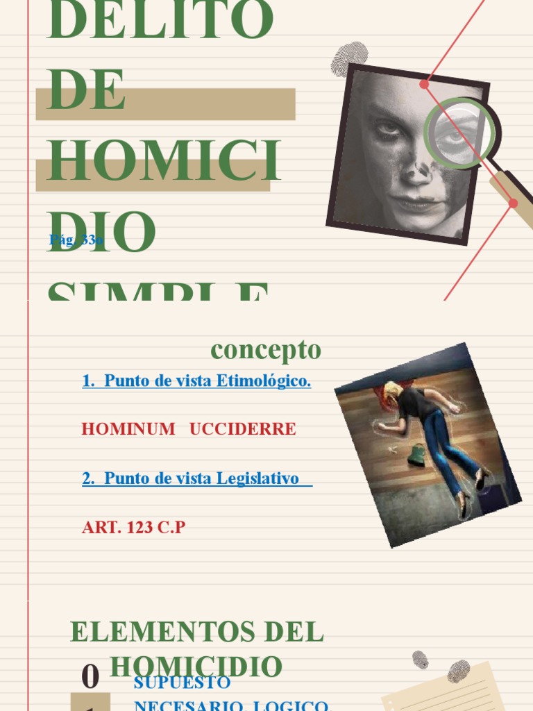 Capitulo 1 Homicidio Simple | PDF