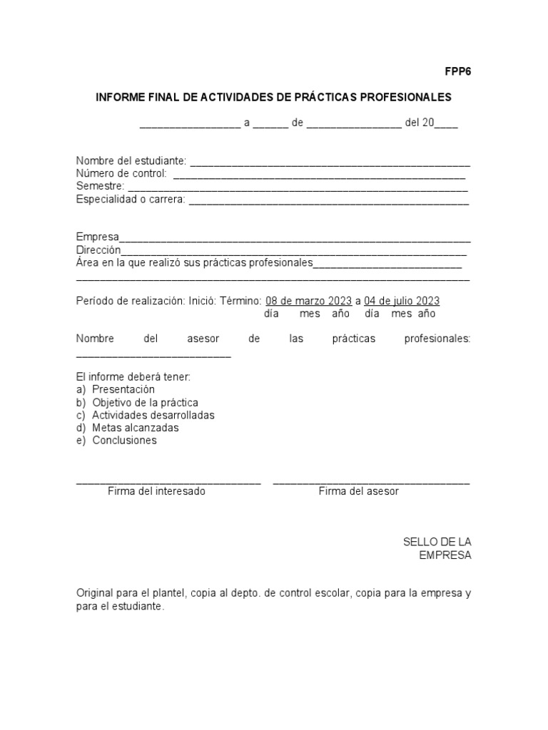 FPP6 Informe Final | PDF