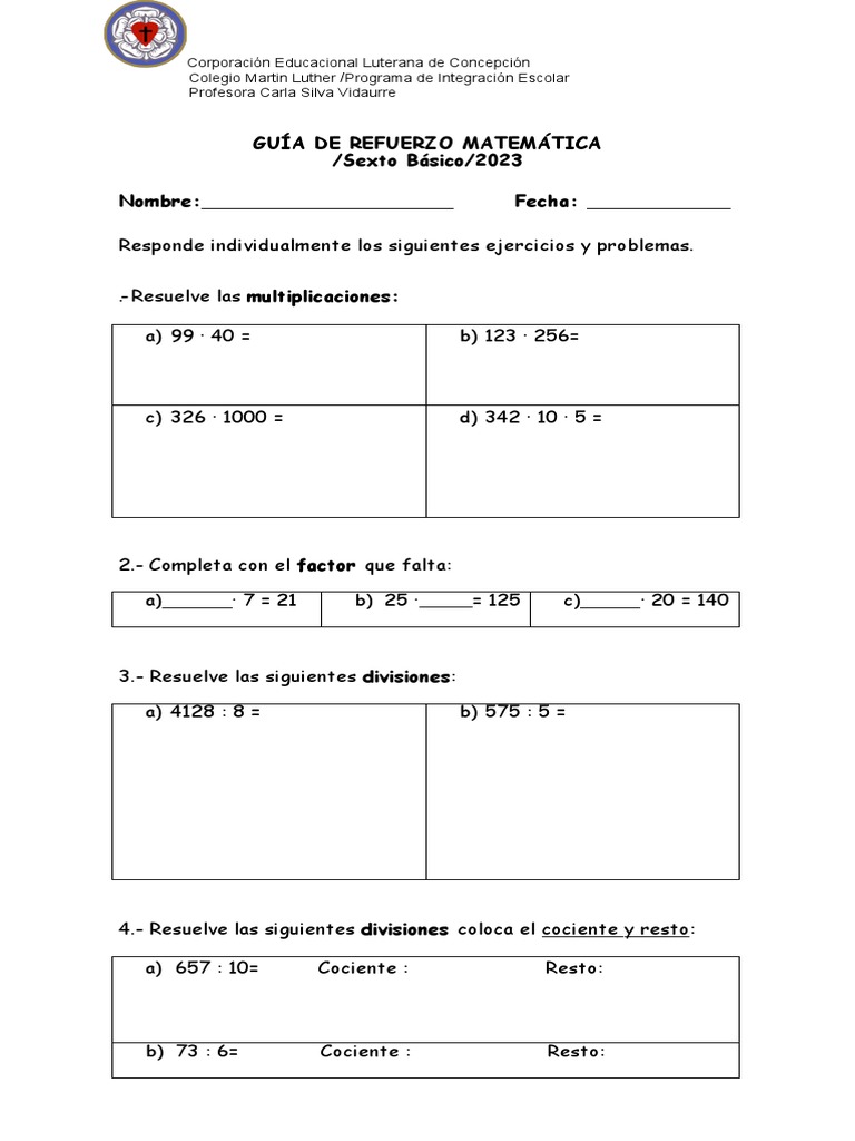 Guia Martin Sexto Mul y Divi | PDF