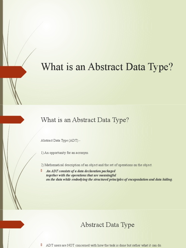 What Is An Abstract Data Type? | PDF | Pointer (Computer Programming) | Data Type