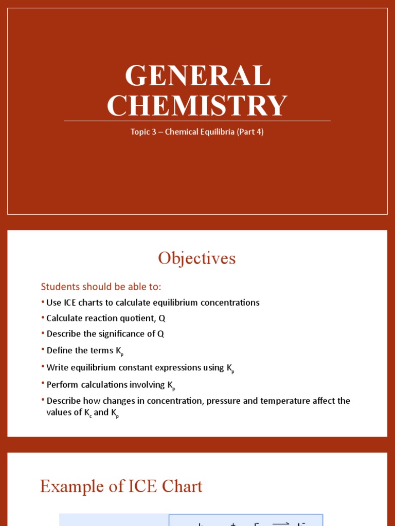 General Chemistry: Topic 3 - Chemical Equilibria (Part 4) | PDF ...