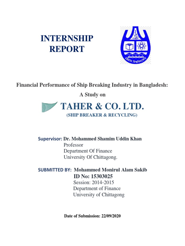 Analysis of the Financial Performance of Taher & Co. Ltd., a Leading ...