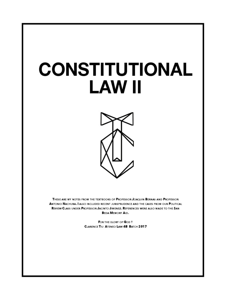 Constitutional Law 2 Notes Pdf 