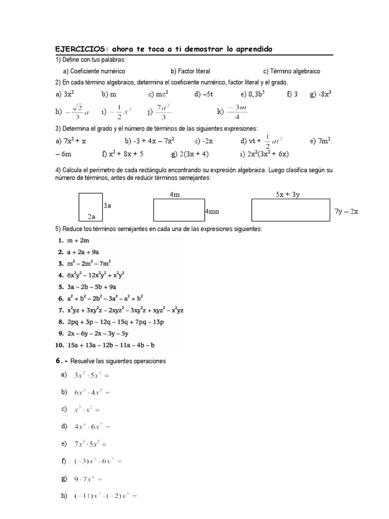 Actividades Algebra | PDF | Matemática Elemental | Ciencia computacional