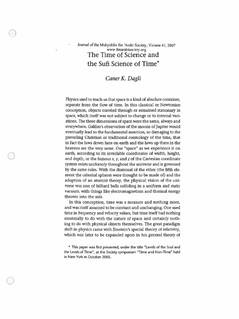 The Time of Science and The Sufi Science | PDF