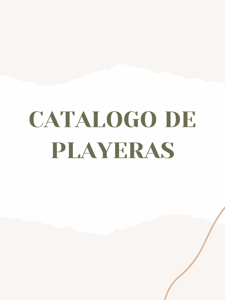 Catalogo de Playeras | PDF