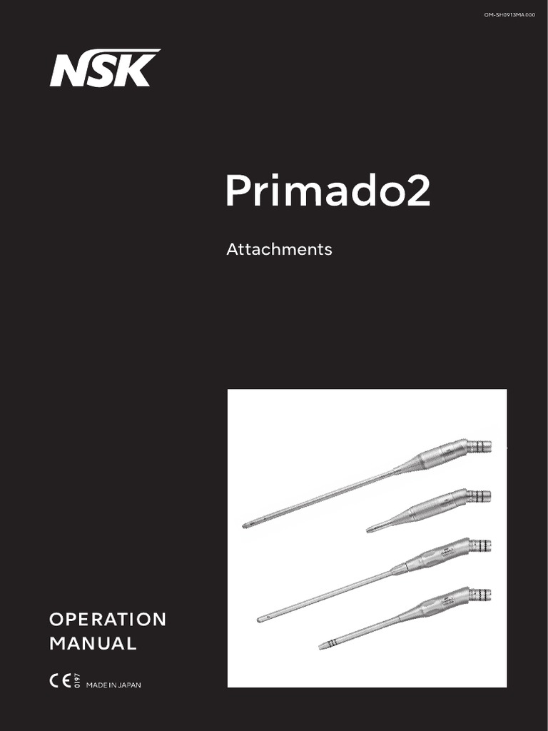00 OM-SH0913MA000 Primado2 Attachment Opration Manual A4 | PDF