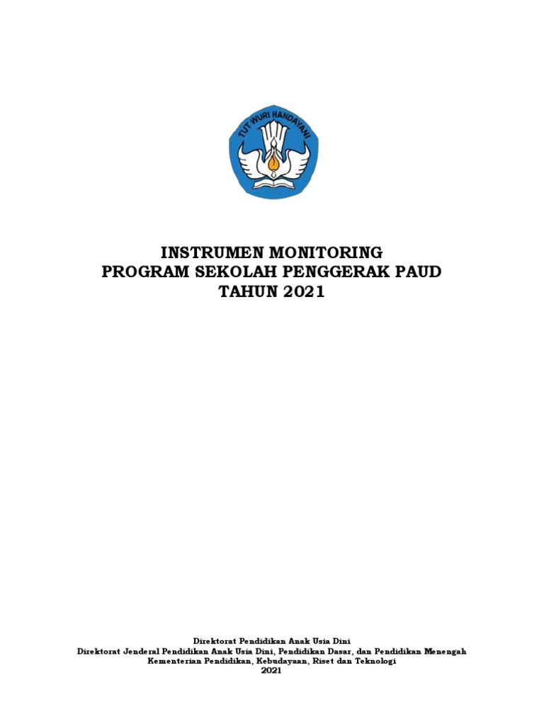 Instrumen Monitoring PSP Paud Tahun 2021 | PDF | Karier & Perkembangan