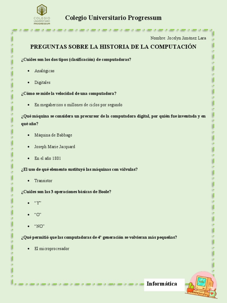 Diferencia Entre Computacion e Informática | PDF
