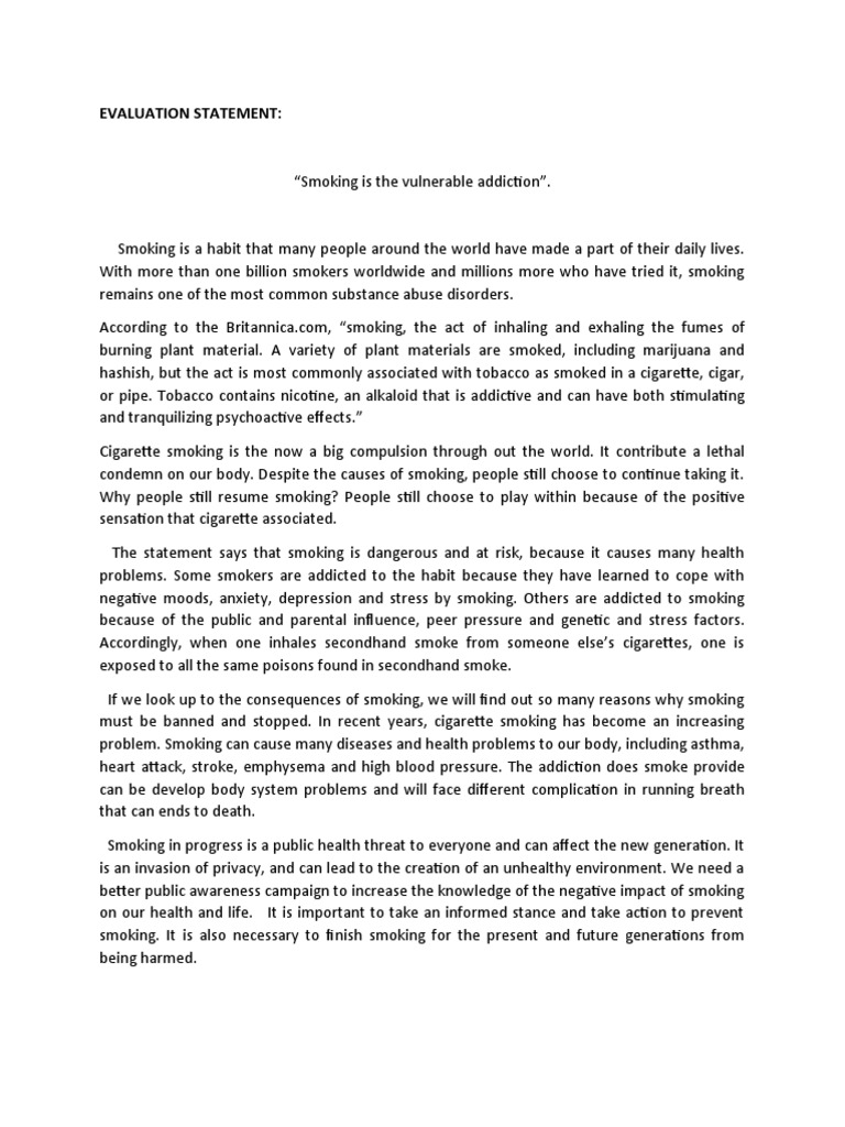 READING AND WRITING SKILLS - Evaluative Statement of One Paragraph (2nd ...