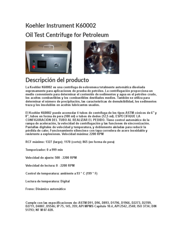 Koehler Instrument K60002 | PDF