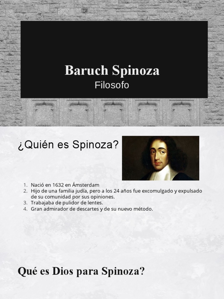 Baruch Spinoza | PDF | Filosofía | Ciencia y matemáticas