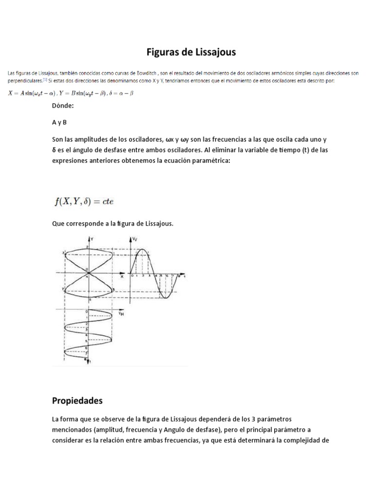 Figura de Diseño: lissajous | PDF | Oscilación | Frecuencia