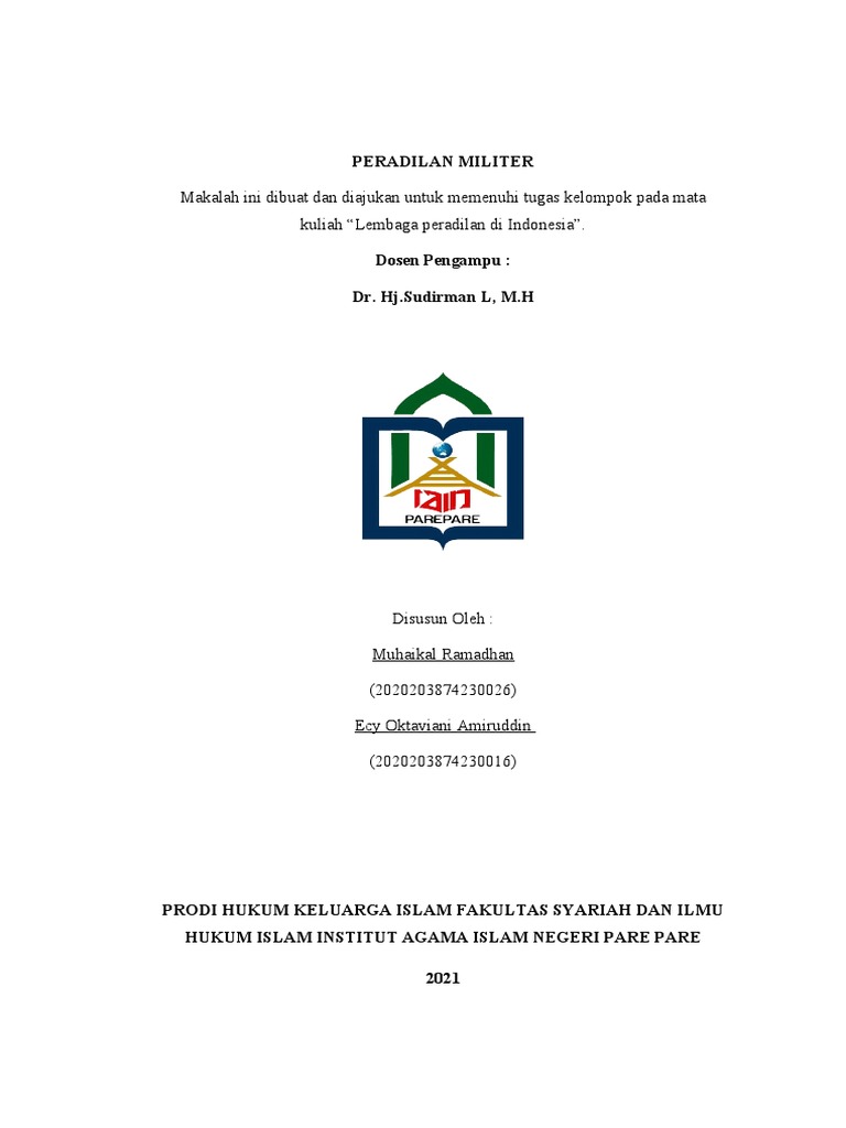 Hukum Peradilan Militer di Indonesia | PDF | Hukum