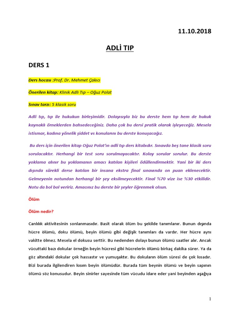 ADLİ tıp | PDF